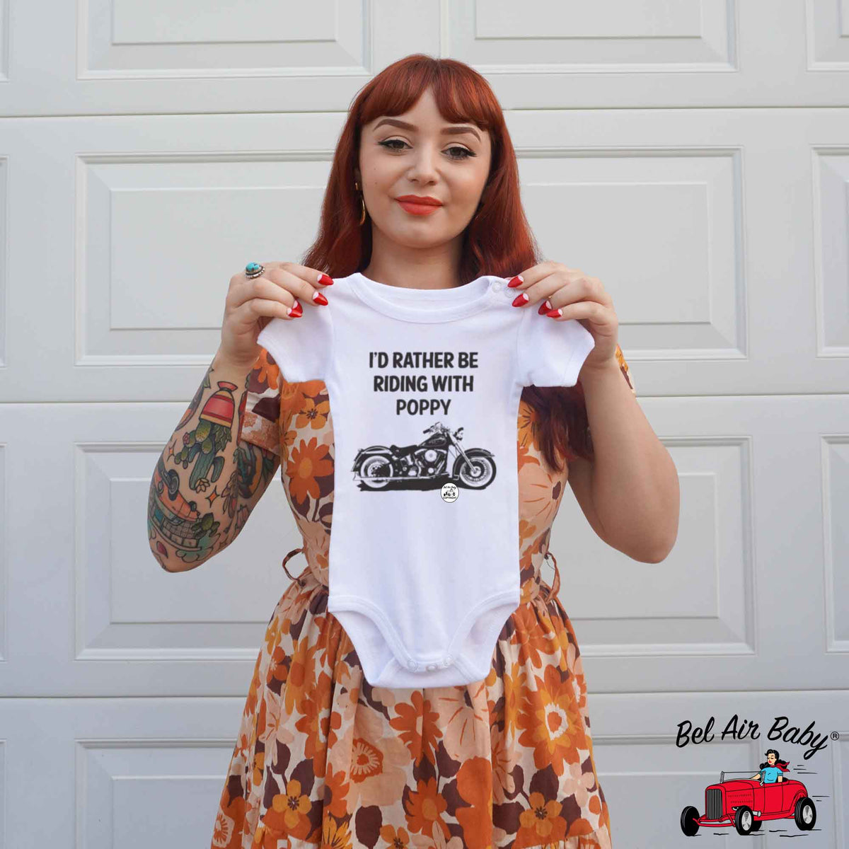 I'd Rather Be Riding With Poppy Harley Motorcycle Baby Onesie Online ...